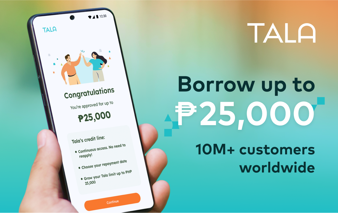 Tala Loan App Philippines | Online Loan up to ₱25,000 in 5 Mins